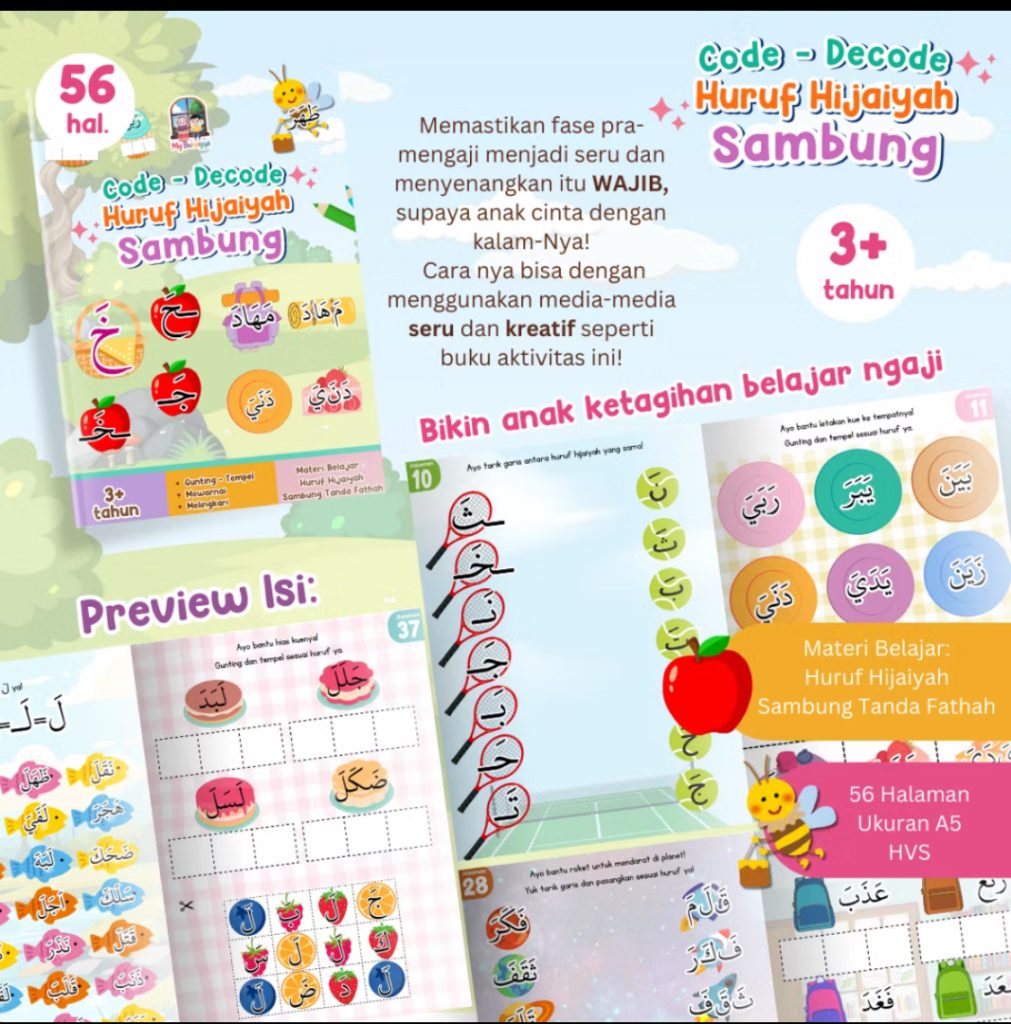 Code Decode Huruf Hijaiyah Sambung - Arabic Storybooks English ...